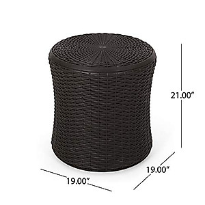 Christopher Knight Home Wallice Outdoor Patio Table, Dark Brown