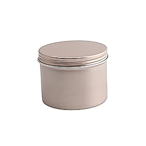 Othmro 1Pcs Round Aluminum Cans Tin Can Screw Top Metal Lid Containers 120ml/3.4 oz, 65 * 50mm (D*H) Gold Color Aluminum Containers for Lip Balm, Crafts, Cosmetic, Candles