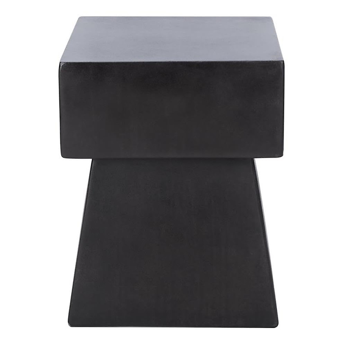 SAFAVIEH Outdoor Zen Black Mushroom Modern Concrete Accent Table