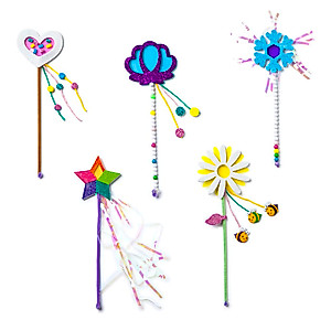 Craft-tastic — Make Your Own Little Magical Wands — Everything Included for 5 Fun DIY Magic Wands Art & Crafts Projects — Ages 4+