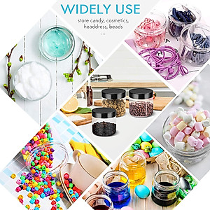 LotFancy Plastic Jars with Lids, 15 Pack 8 Oz Plastic Containers, Refillable Empty Slime Containers, Storage Jars for Dry Food, Cosmetics, Crafts, Cream, Kitchen Small Empty Jars