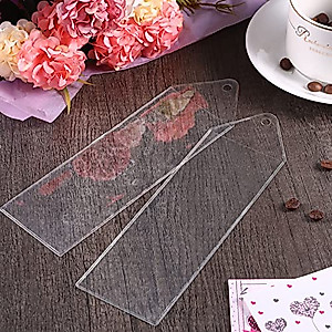 Plastic Bookmark Sleeves Photo Booth Sleeves 2-1/4 x 6-1/4 Inches for Wedding 2 x 6 Inches Vinyl Photo Strips for Valentine's Day Gift (60)