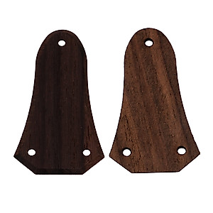BQLZR Rosewood Guitar Ebony Truss Rod Covers, Both Were Rosewood Beveled Edges, Pre-Drilled Holes (Hole spacing is 40mm and 18mm), 6 Silver Screws Included Pack of 2