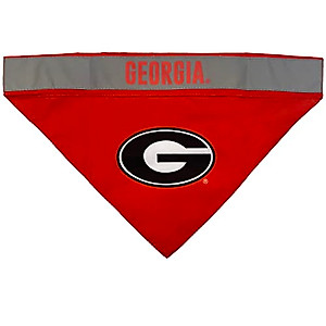 Pets First NCAA Georgia Bulldogs TIE Bandana, Small/Medium. Dog Football Reflective Bandana Scarf Bib for Pet, Cat, or Dog. The Ultimate Game-Day, Party Bandana