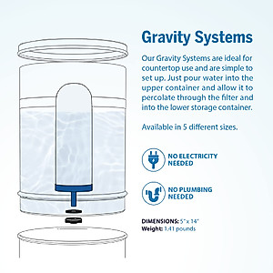 ProOne Scout II Personal Compact Gravity Water Filter System with 5-Inch Prepper Filter, Portable, Personal Water Filter for Hiking and Camping, Independently Tested Proven to Reduce PFAS