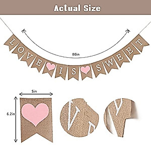 Love is Sweet Burlap Banner - Love is Sweet Decorations, Sweets Burlap Banner,Baby Shower,Photo Decoration Props, Rustic Wedding Bridal shower Decor