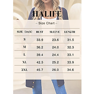 Halife Light Weight Cardigan Sweaters for Women Casual Cuff Long Sleeve Snap Button Cardigan for Work Office Charcoal Gray M