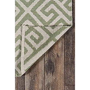 Madcap Cottage Palm Beach Brazilian Avenue Area, Indoor Outdoor Rug, 3'6" X 5'6", Green