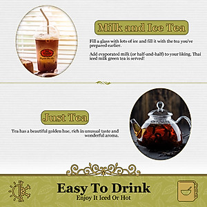 Number One Extra Gold Premium Thai Tea Mix Fine Loose Leaves for Iced Tea, Milk Tea or Boba Tea, Traditional Brand from Thailand with Stronger, Bolder Taste than Regular Thai Tea (14 oz Bag)