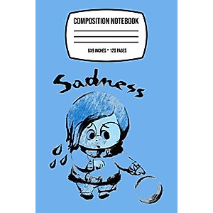 Composition Notebook: Disney Pixar Inside Out Sadness Watercolor Graphic 120 Wide Lined Pages - 6" x 9" - College Ruled Journal Book, Planner, Diary for Women, Men, Teens, and Children