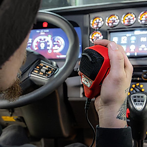 Astatic (302-10036 RD104E Road Devil Amplified 4-Pin CB Microphone, Black