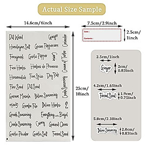 276 Pcs Clear Pantry Labels Set with 125pcs Blank Labels, DIY Food Label Sticker, Water Resistant & Oil Resistant, Pantry Labels for Food Containers, Jars for Flour, Sugar, Oat(Size:401pcs)