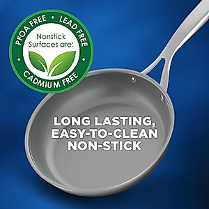 NutriChefKitchen Kitchenware Pots & Pans Set-12-Piece Set Clad Kitchen Cookware w/Steel Handles,Fry Pan Interior Coated w/Prestige Ceramic Non-Stick Coating,Stylish Kitchen Cookware,one size,NCSSX45