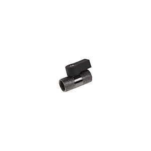 Alphacool 17354 2-Way Ball Valve G1/4 - Black Nickel Water Cooling Fittings
