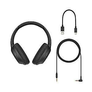 Sony Noise Canceling Headphones WHCH710N: Wireless Bluetooth Over The Ear Headset with Mic for Phone-Call and Alexa Voice Control, Black