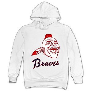Huma Men's Atlanta Brave Comfortable Hoodies S White