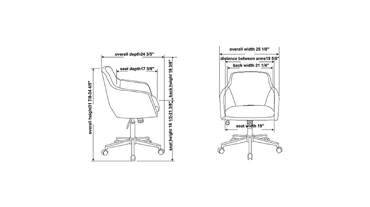 Lorell Mid-Century Modern Task Chair | Gray Office Chair
