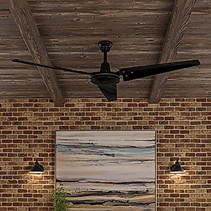 Hampton Bay 60 in. Black Industrial Ceiling Fan