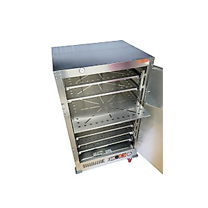 HeatMax 322758 Large Electric Commercial Food Warmer Holding Cabinet for 16 Full Size Pans, for Churches, Schools, Institutions - Made in USA with Service and Support - 120V Plug, Potluck