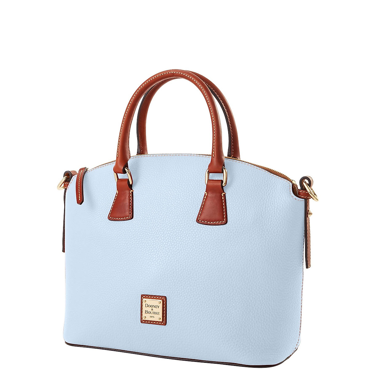 Dooney & Bourke Handbag, Pebble Grain Domed Satchel - Glacier Blue