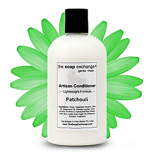 The Soap Exchange Hair Conditioner - Patchouli Scent - Hand Crafted 12 fl oz / 354 ml Natural Artisan Hair Care, Sulfate & Paraben Free, Nourish, Moisturize, & Protect. Made in the USA.