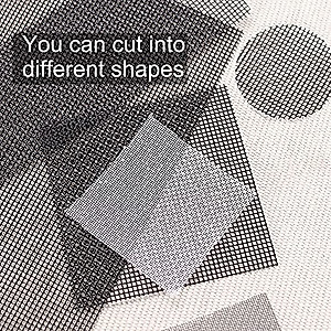 IDGGDI Flower Pot Hole Mesh Pad, 5PCS 11.8"x7.9" Bonsai Pot Bottom Grid Mat Mesh Garden's Drainage Mesh Hole Screens Mesh Pots Prevent Soil Loss Breathable Gasket