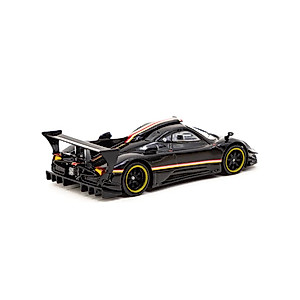 Tarmac Works Pagani Zonda Revolucion Nero Oro Black Metallic with Stripes Global64 Series 1/64 Diecast Model Car T64G-TL016-BK