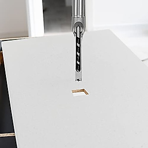 uxcell Square Hole Drill Bit, 3/8" High-Carbon Steel Hollow Chisel Mortise Power Tool for Woodworking