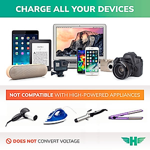 Hero Universal Travel Adapter (2 USB Ports) – Power Plug for US Europe France UK Ireland Thailand NZ Australia 100+ Countries