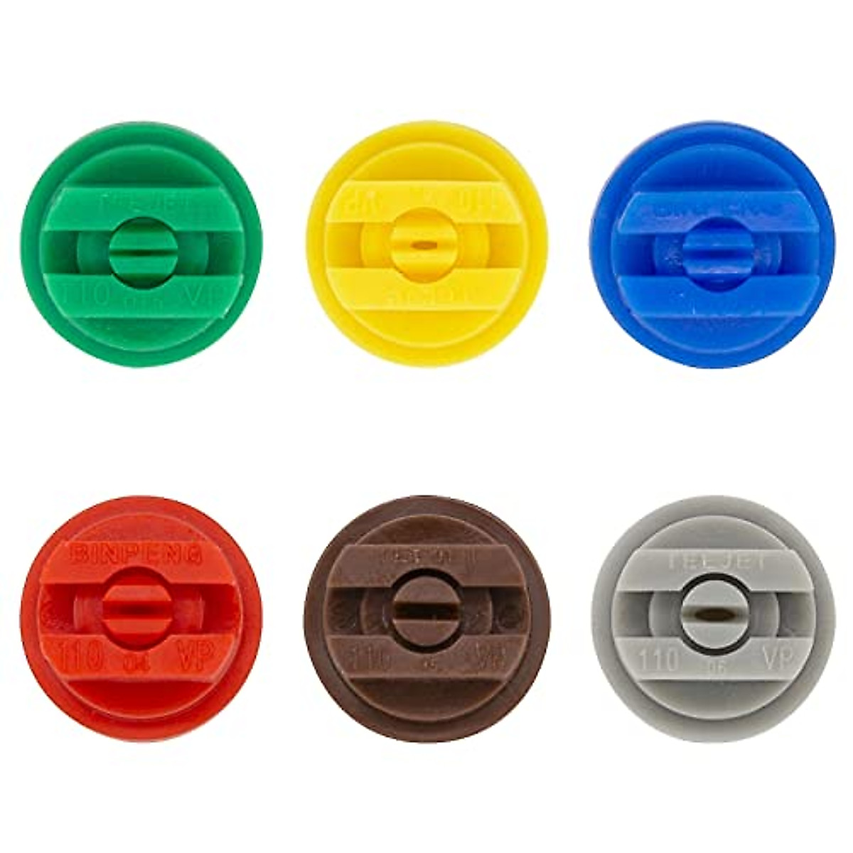 110° Flat Fan Shaped Nozzle, 110 Degree Flat Fan Spray Tip 0.15-0.6mm Pore, Spray Nozzle Tip Set Suitable for Knapsack Sprayer, Garden Spray, Greenhouse Spray Equipment, etc, Used for Weeding