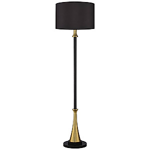 Possini Euro Design Possini Euro Burbank 70" Tall Floor Lamp with Black Shade and Dimmer