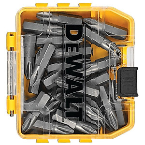 DEWALT Screwdriver Set, Phillips #2, 1-Inch, 25-Piece (DWAF2002B25), Yellow