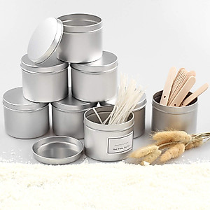 DINGPAI Candle Tin 8oz, Candle Containers for Candle Making, 12 Piece