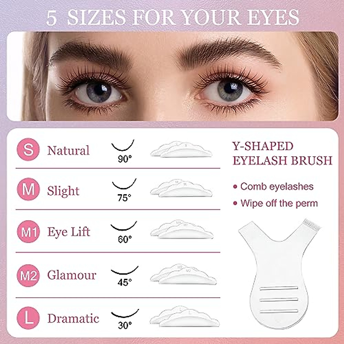 Lash Lift and Tint Kit, Lash Lift Kit with Tint Black, Easy to Use, Lash and Brow Lamination Kit, All in One Suitable for Salon and Home Use, Long Lasting 6-8 Weeks