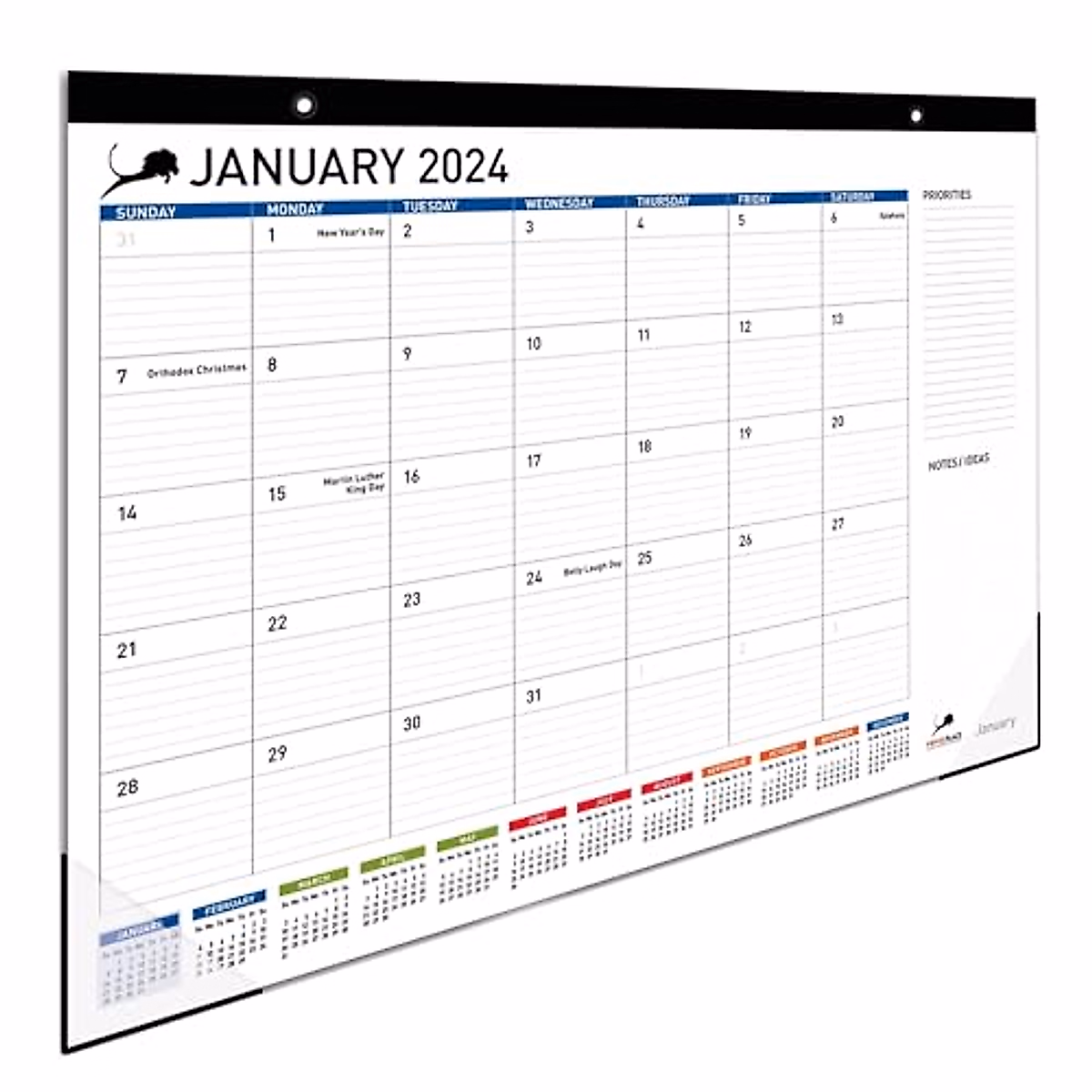 18 Month Desk Calendar 2024-2025 - Large Desktop Calender 17" x 12" - Monthly Planner for Home and Office - School and Teacher Planning Tool