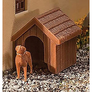Walthers HO Scale Model Railroad Scenery Kit Dog & Kennel (Doghouse) Kit
