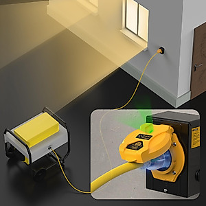 TOOLIOM 30 Amp Generator Cord 40FT and 30 Amp Generator Inlet Box, NEMA L14-30P/L14-30R Generator Cord, 125/250V 7500W 10 AWG SJTW Generator Power Cord, Pre-Drilled Generator Inlet Box, UL&ETL Listed