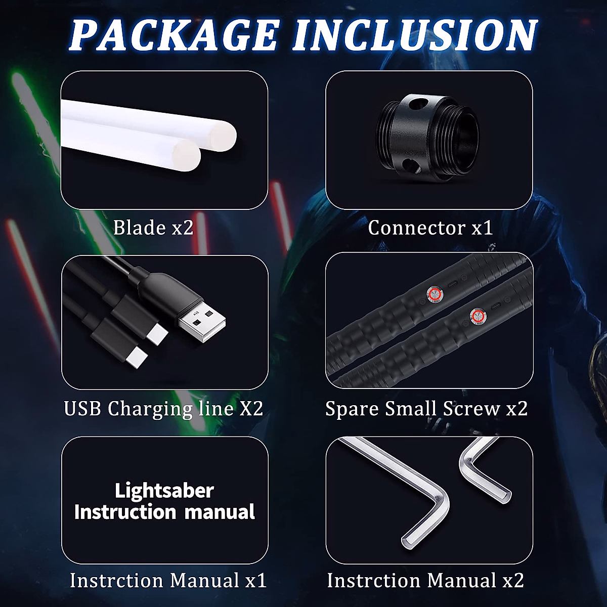 jvmusaber Lightsaber Toy, 8-12 Year Old Boy Girl Birthday Gift, 2-in-1 Detachable USB C Charge Light Saber, 12 Colors and 4 Modes & Sounds, for Kid and Adult Christmas Thanksgiving Gifts (Black)