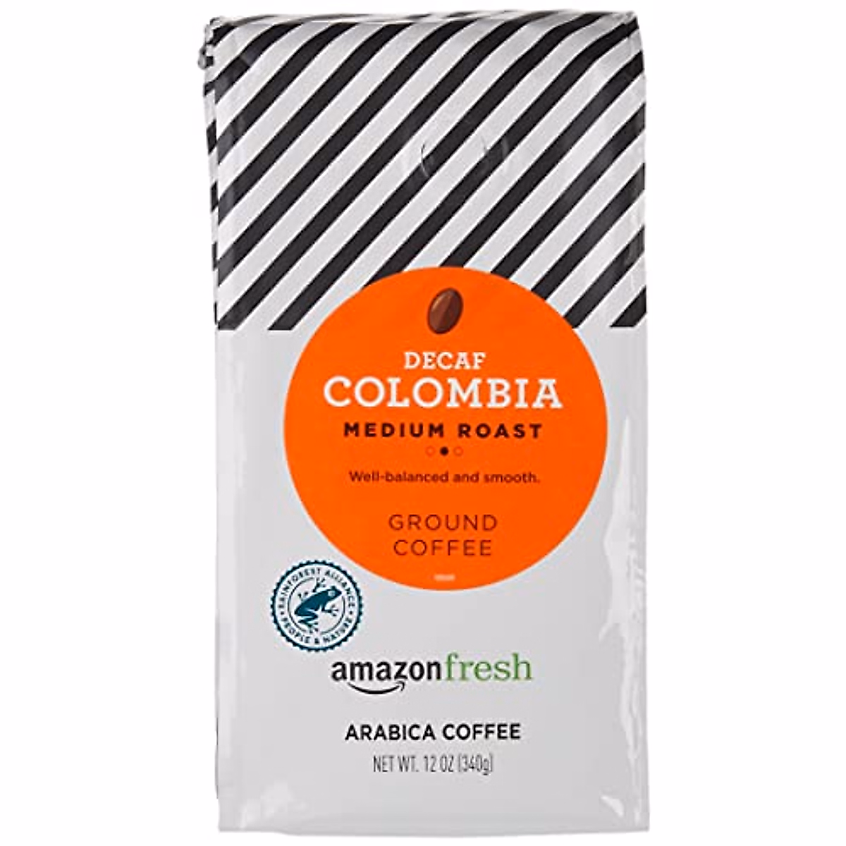 AmazonFresh Decaf Colombia Ground Coffee, Medium Roast, 12 Ounce