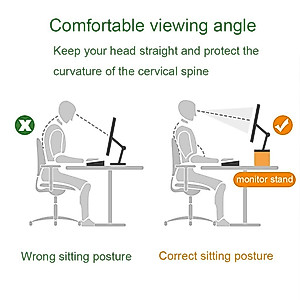 SUNDAY HOME Desk Computer Monitor Corner Stand Wooden, 2 Tier Solid Wood Monitor Riser Desk Organizers Rack Natural Wood (Size : 79CM)