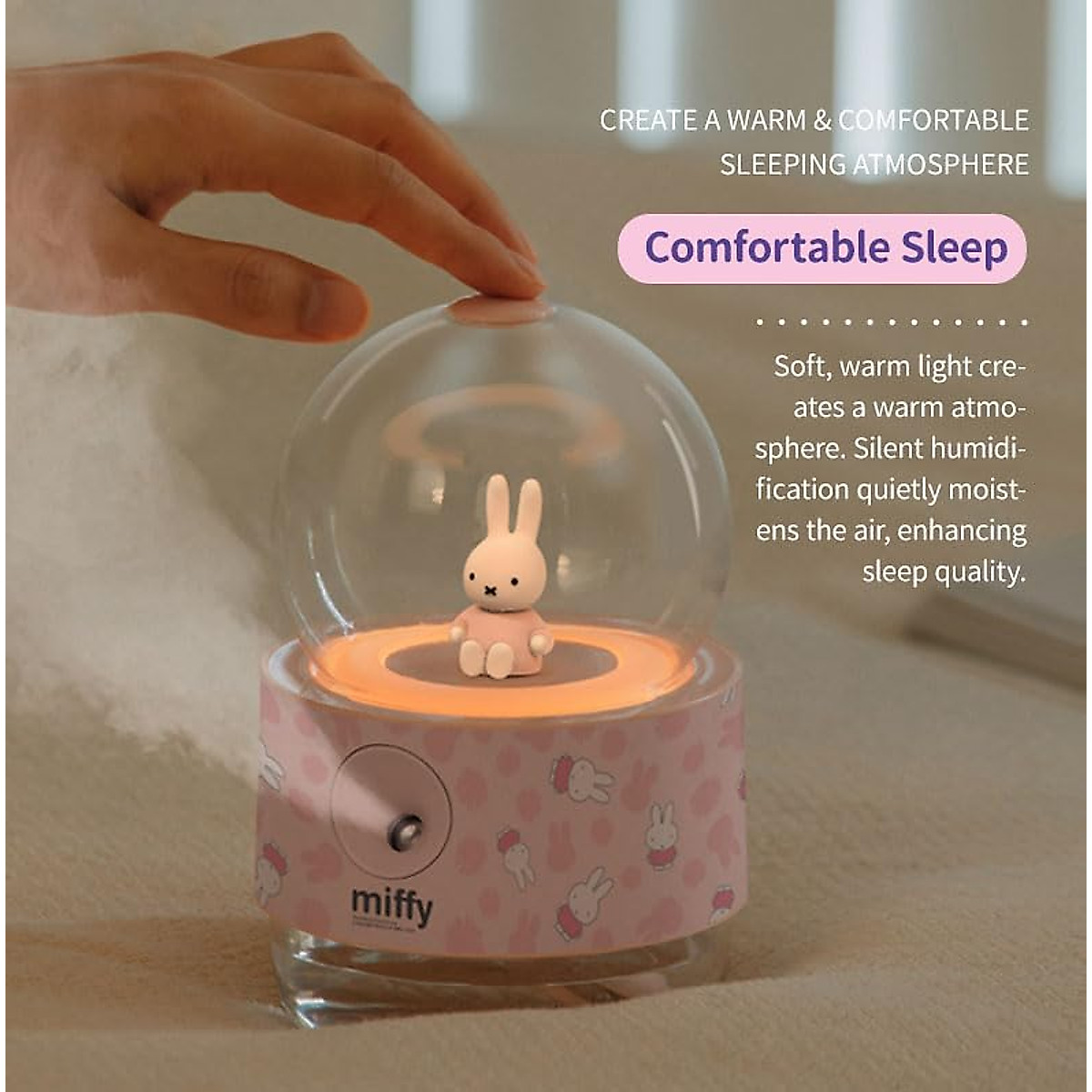 Miffy Crystal Ball Mist Humidifier - Romantic Gift Choice(Pink)