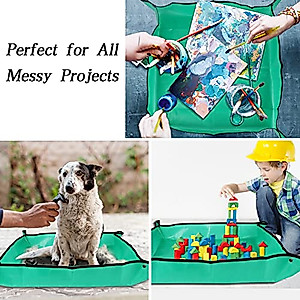 Plant Repotting Mat for Indoor Plants Potting Soil, Foldable Waterproof Plant Repotting/Potting Tray, Portable Potting Mat Gardening Tray for House Plants Succulents (26.8" x 26.8")