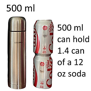 Leberna 34 Ounce Coffee Thermos | Large Thermal Water Bottle for Tea Hot & Cold Drinks | Stainless Steel Vacuum Sealed Insulated Thermos Water Flasks Bottles for Work & Travel Termo Para Cafe Bebes