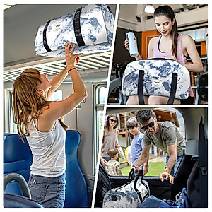 GGOV Duffle Bag for Travel Sports Gym Luggage Crossbody Tote bag with Shoe Compartment and Trolley Sleeve Carry on Duffel Bag for Women and Men Collapsible with Zipper，Multiple Pockets