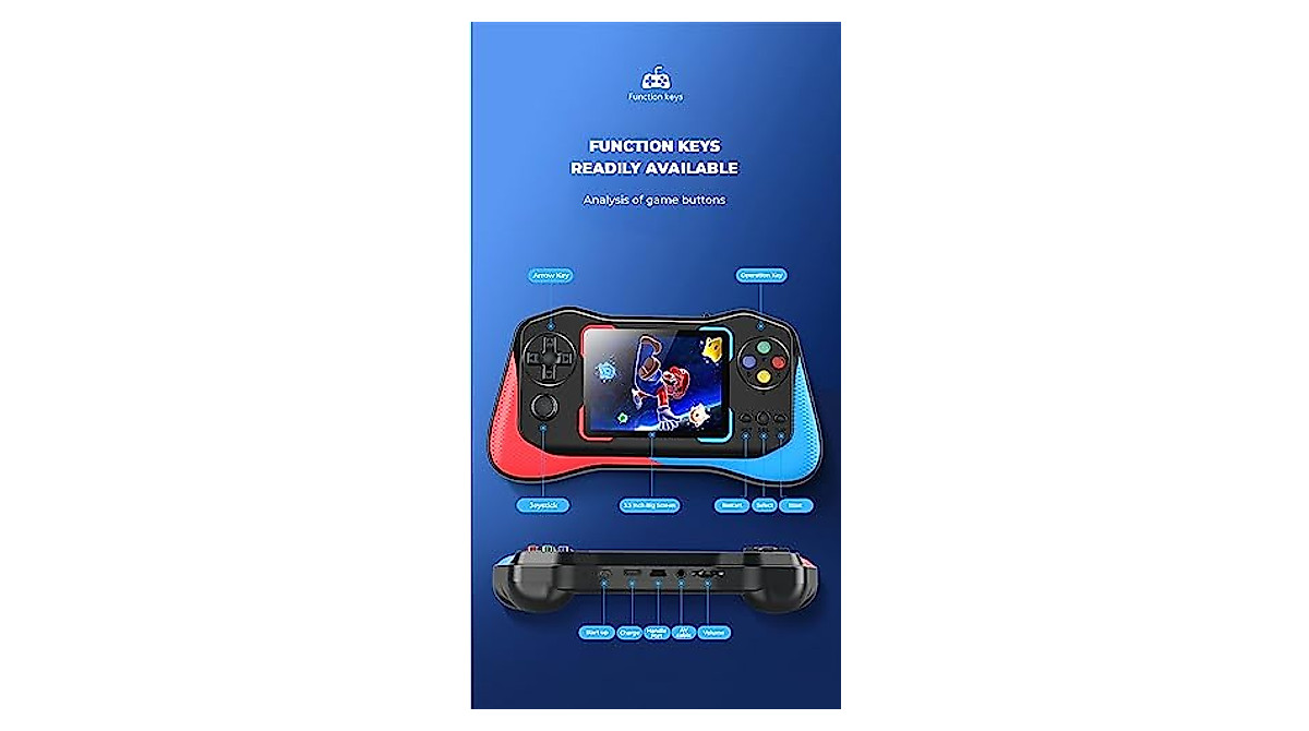 Yooya Handheld Game Console: 500 Retro Games, TV & 2-Player
