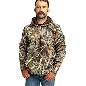 Realtree Men's Camo High Pile Fleece Vest Jacket for Hunting, Hiking and Climbing (US, Alpha, X-Large, Regular, Regular, Edge | Sherpa)