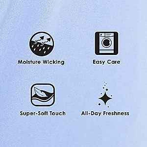 Grey's Anatomy 41423 4 Pkt Crossover V-Neck Top (Indigo, Medium)