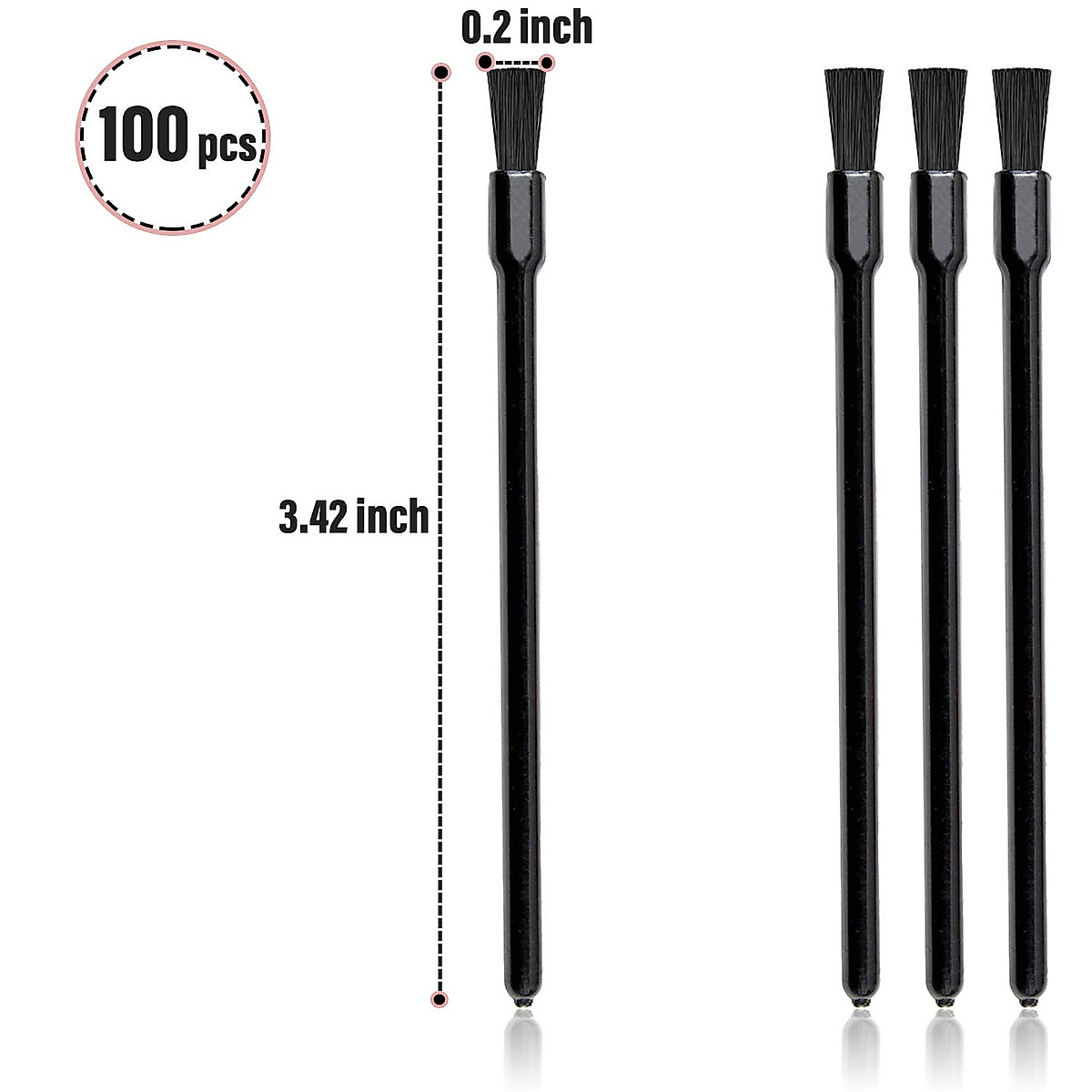 AUEAR, 100 Pack Disposable Lip Gloss Brushes Lipstick Wands Applicator for Makeup Brush Women Girls