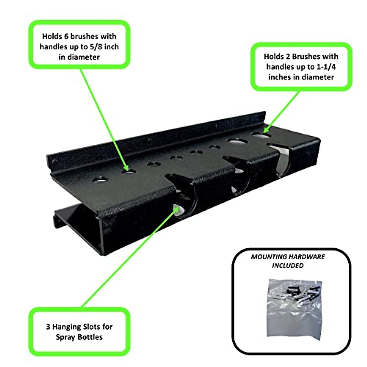 BEHR-ENGR Detail Brush Spray Bottle Organization Storage Rack, Black (BEHR-120)