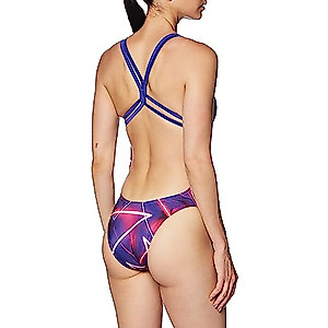 Speedo Women's Standard Swimsuit One Piece Endurance Fixed Back Double Strap, Late Night Neon, 34
